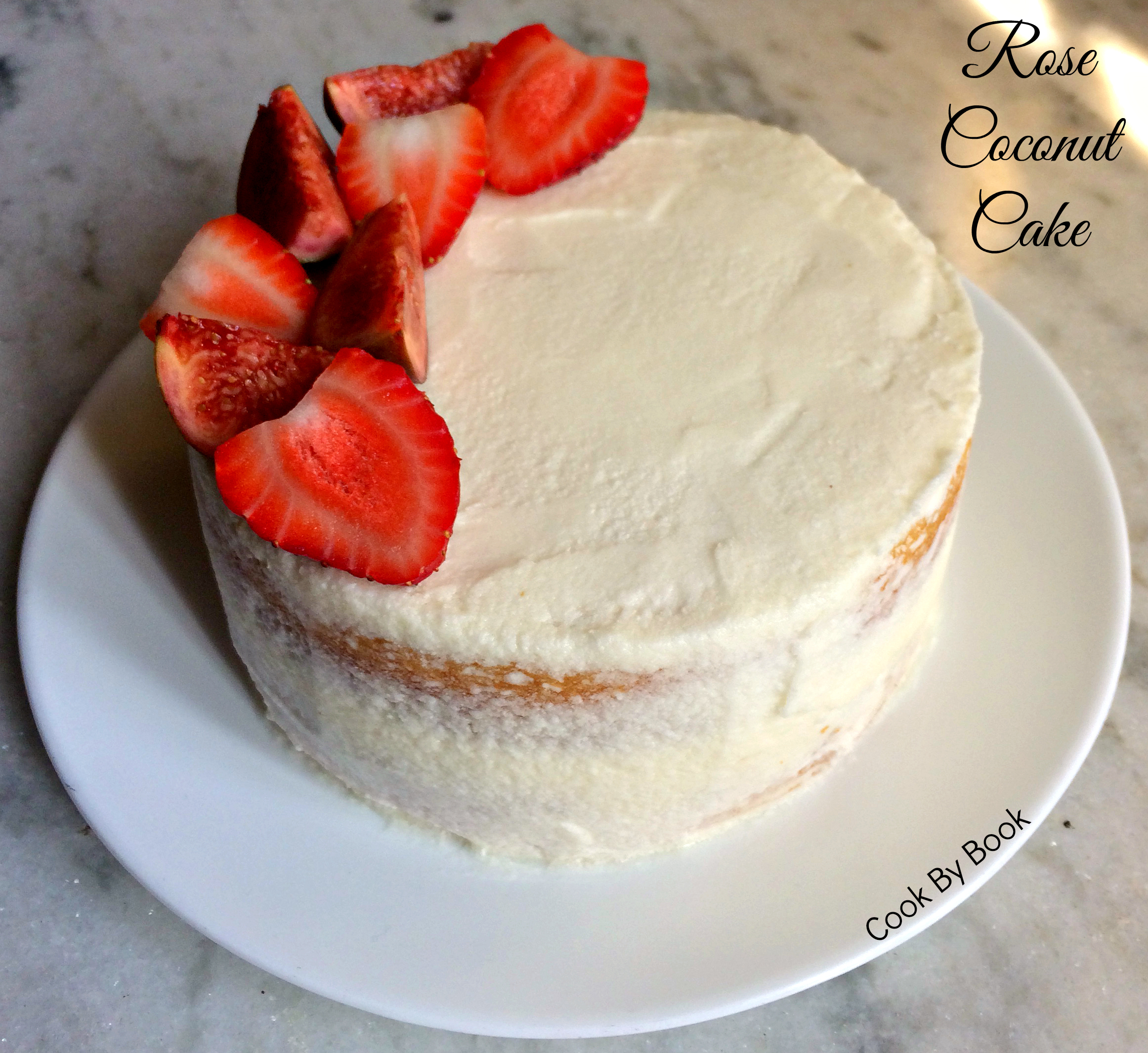 2-Layer Rose Coconut Cake ~ Mini - Cook By Book
